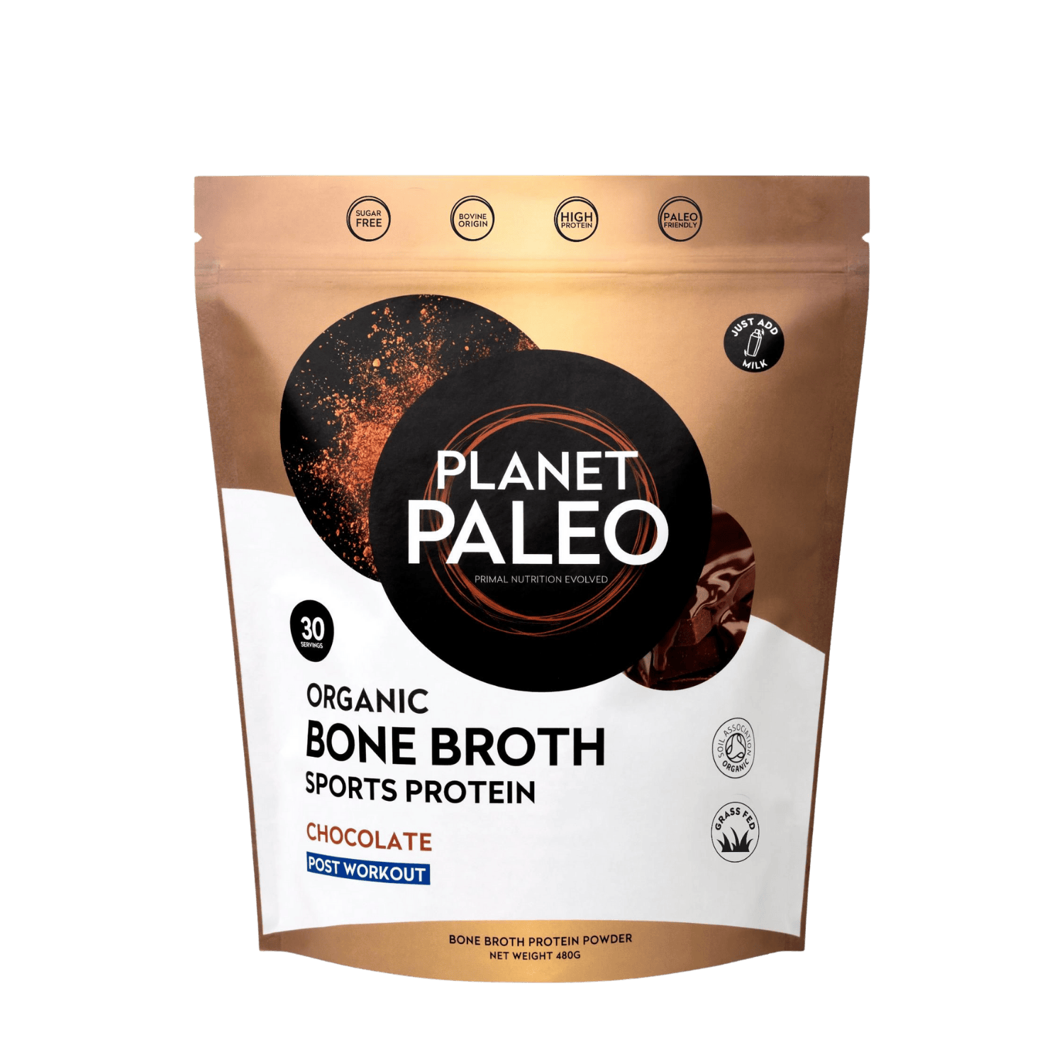 Organic Bone Broth Protein Powder (Chocolate)